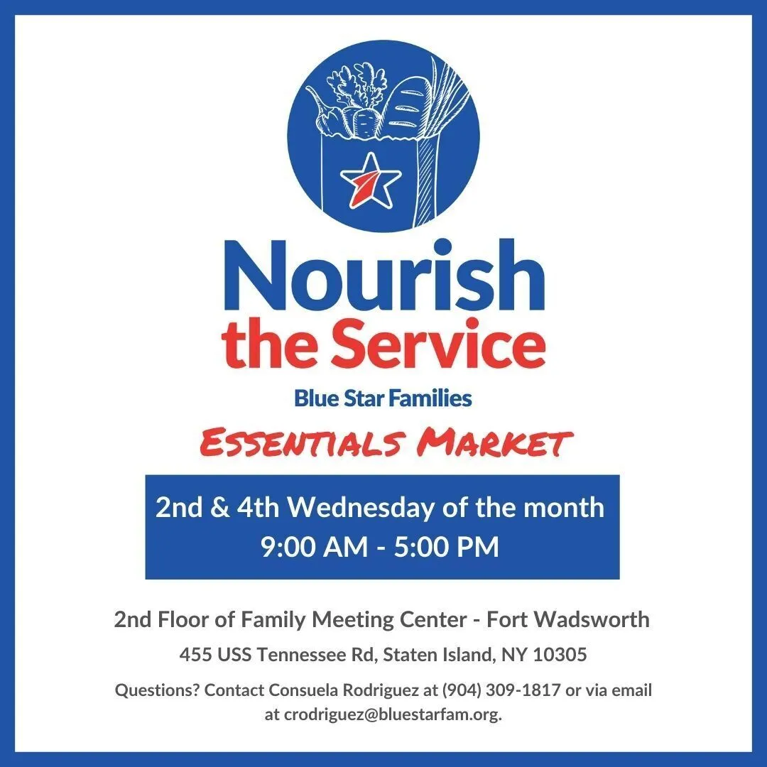 Nourish the Service Essentials Market @ Fort Wadsworth - 8/28/24 | Blue ...